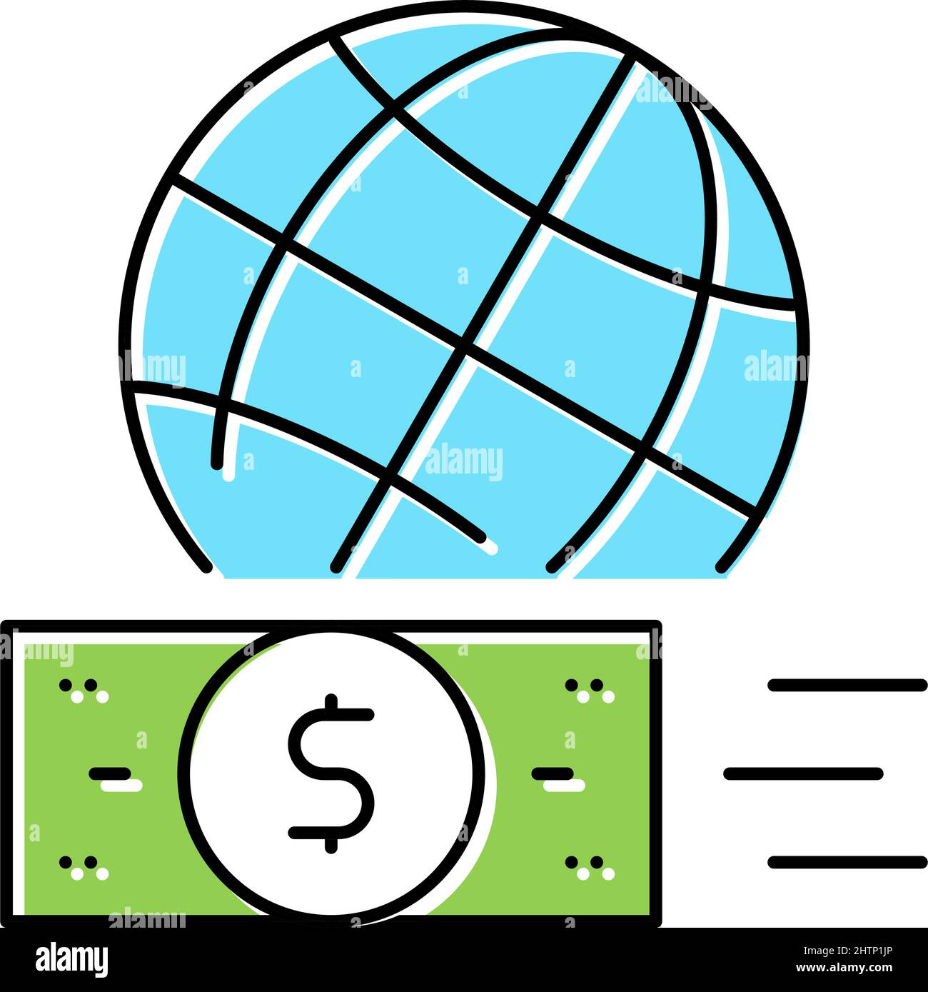 international investment color icon vector isolated illustration Stock ...