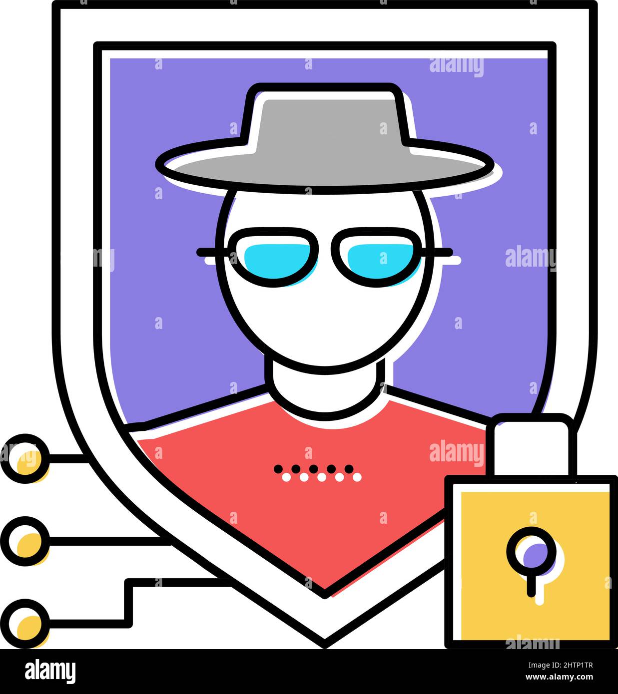 security people value color icon vector illustration Stock Vector Image ...