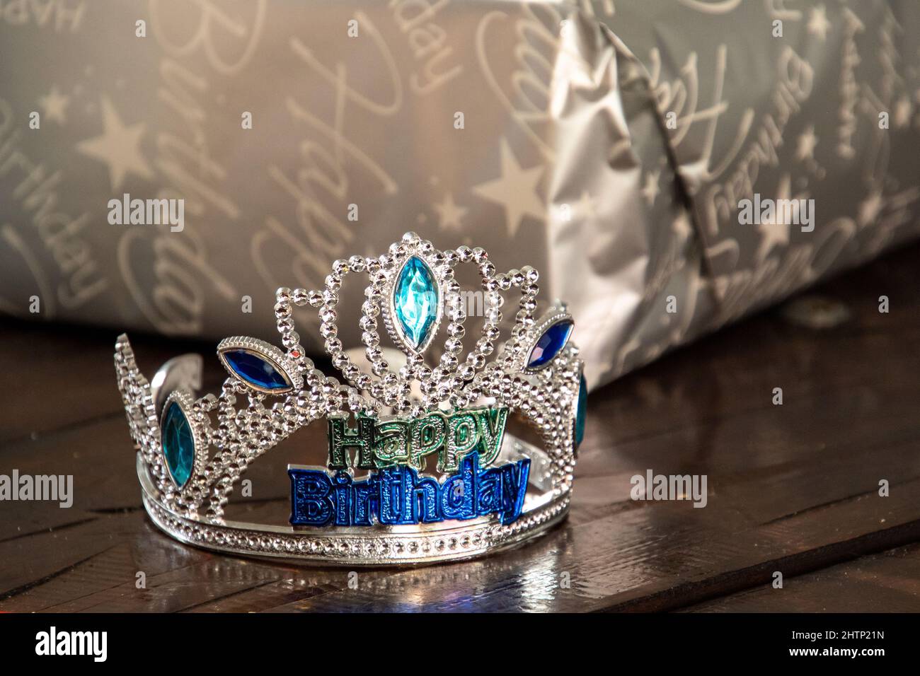 A bling birthday crown isolated Stock Photo - Alamy