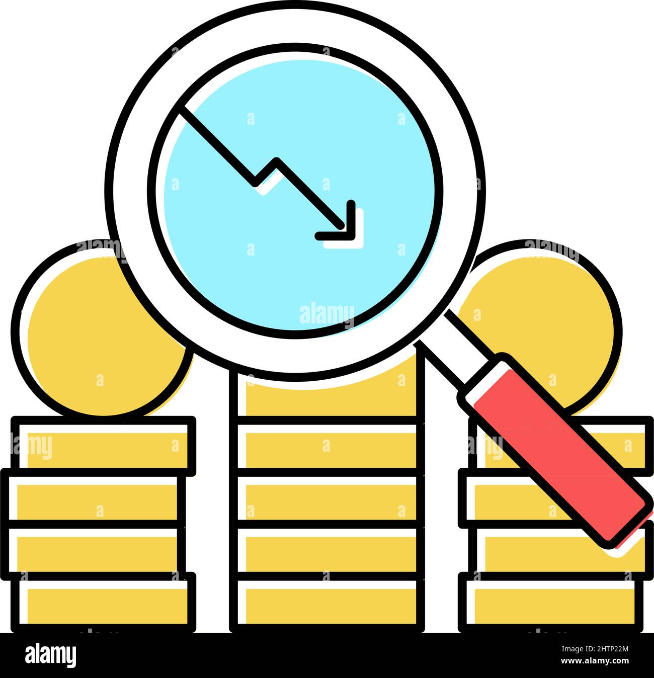 Money coin research falling infographic hi-res stock photography and ...
