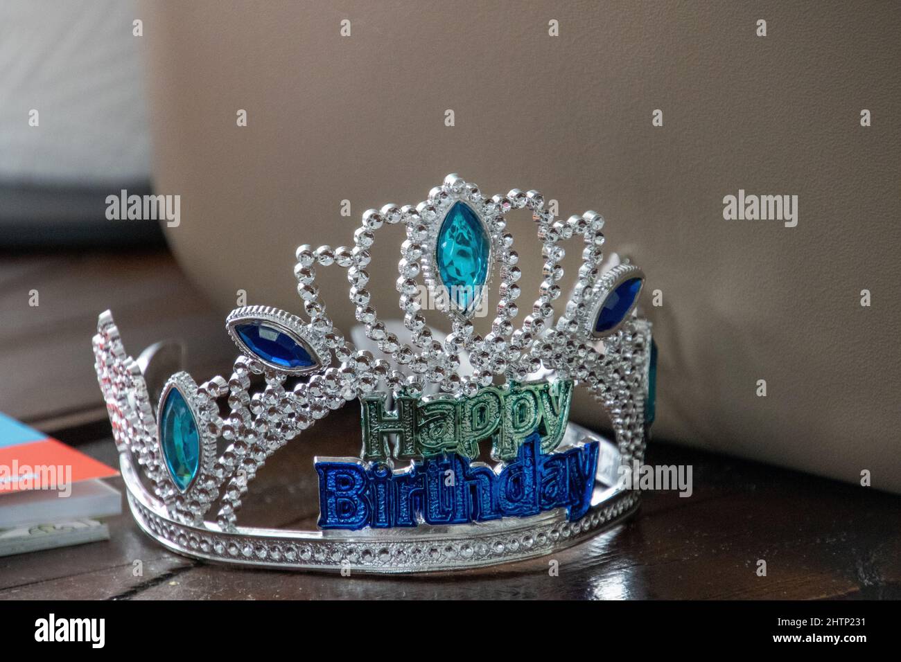 A bling birthday crown isolated Stock Photo - Alamy