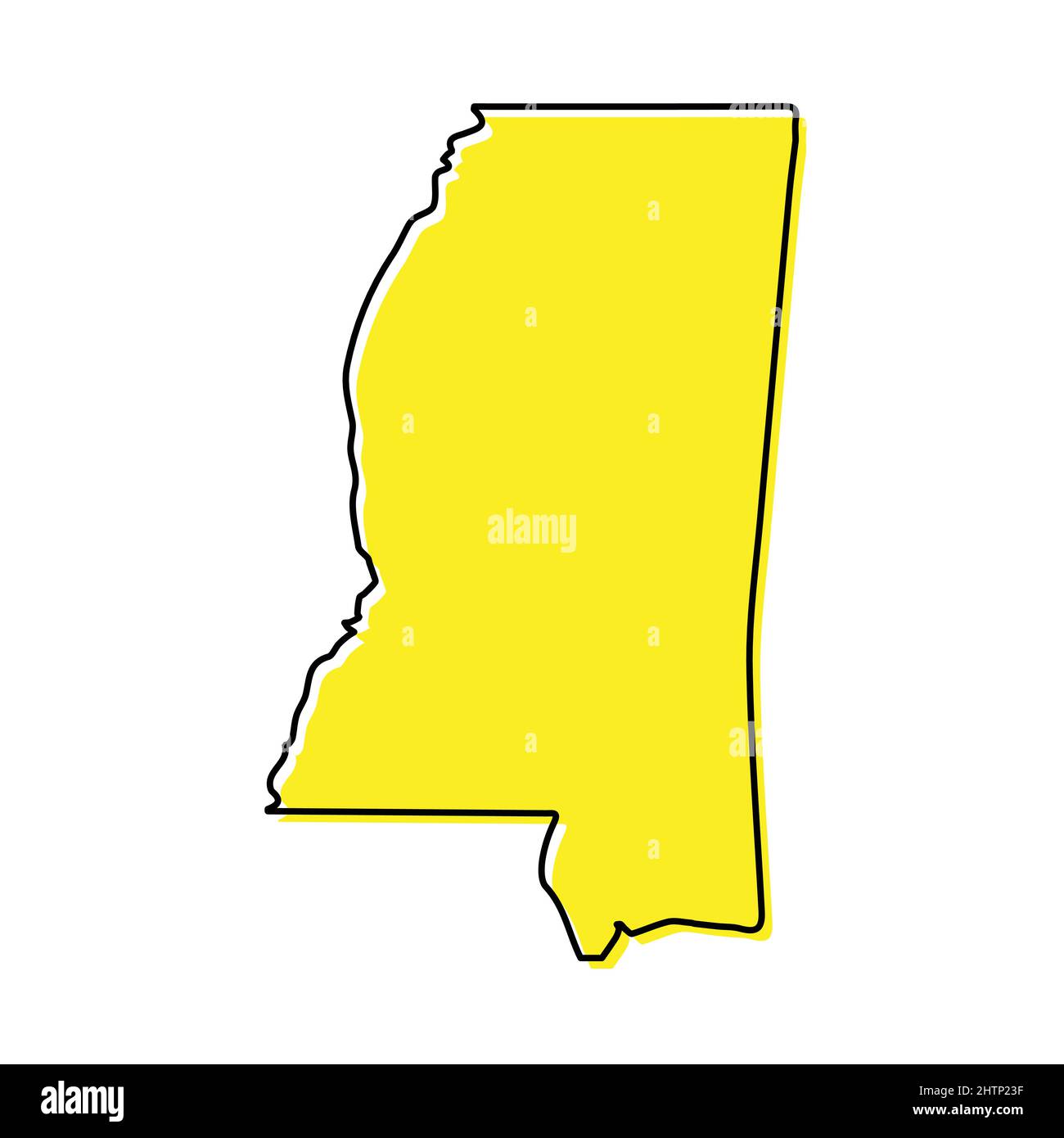 Mississippi State Outline Vector