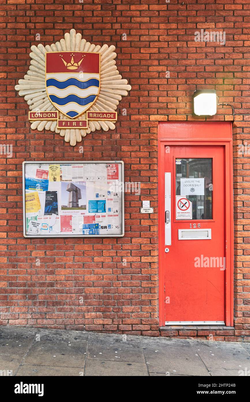 London fire brigade, Soho station, Westminster, London, England Stock ...