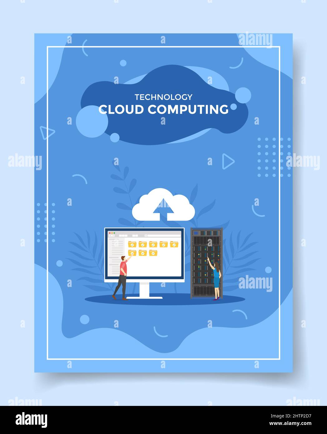 cloud computing for template of banners, flyer, books, and magazine ...