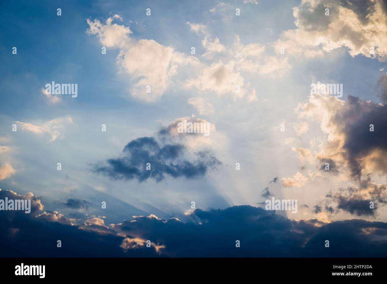Sky and clouds before sunset background Stock Photo - Alamy