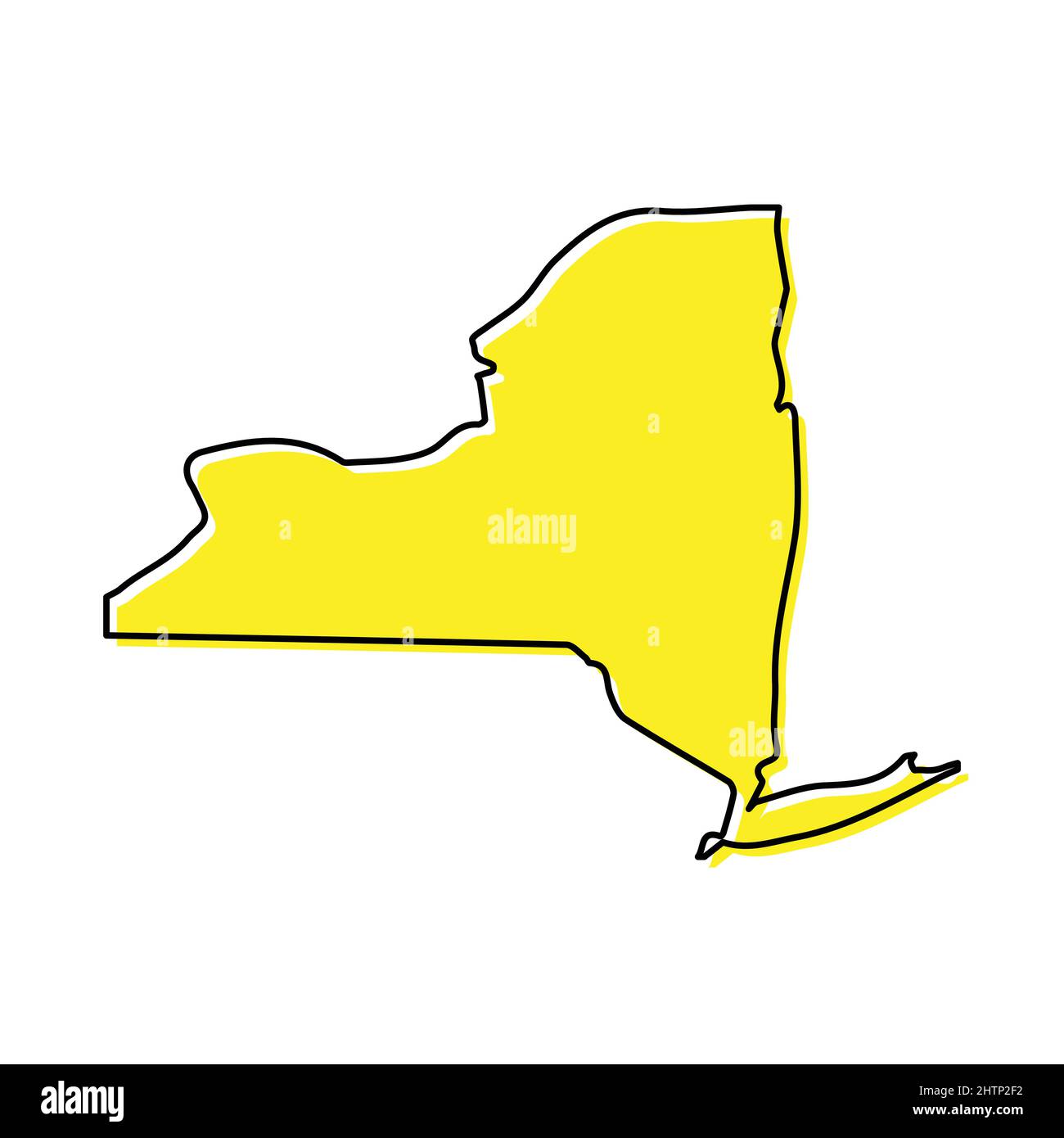 Illustrated map of new york state hi-res stock photography and images ...