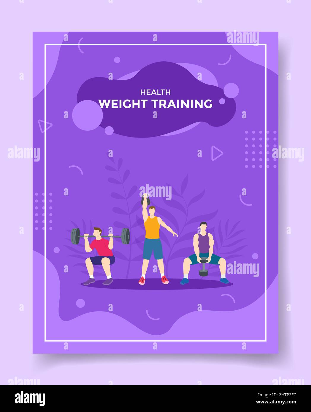 weight training for template of banners, flyer, books, and magazine ...