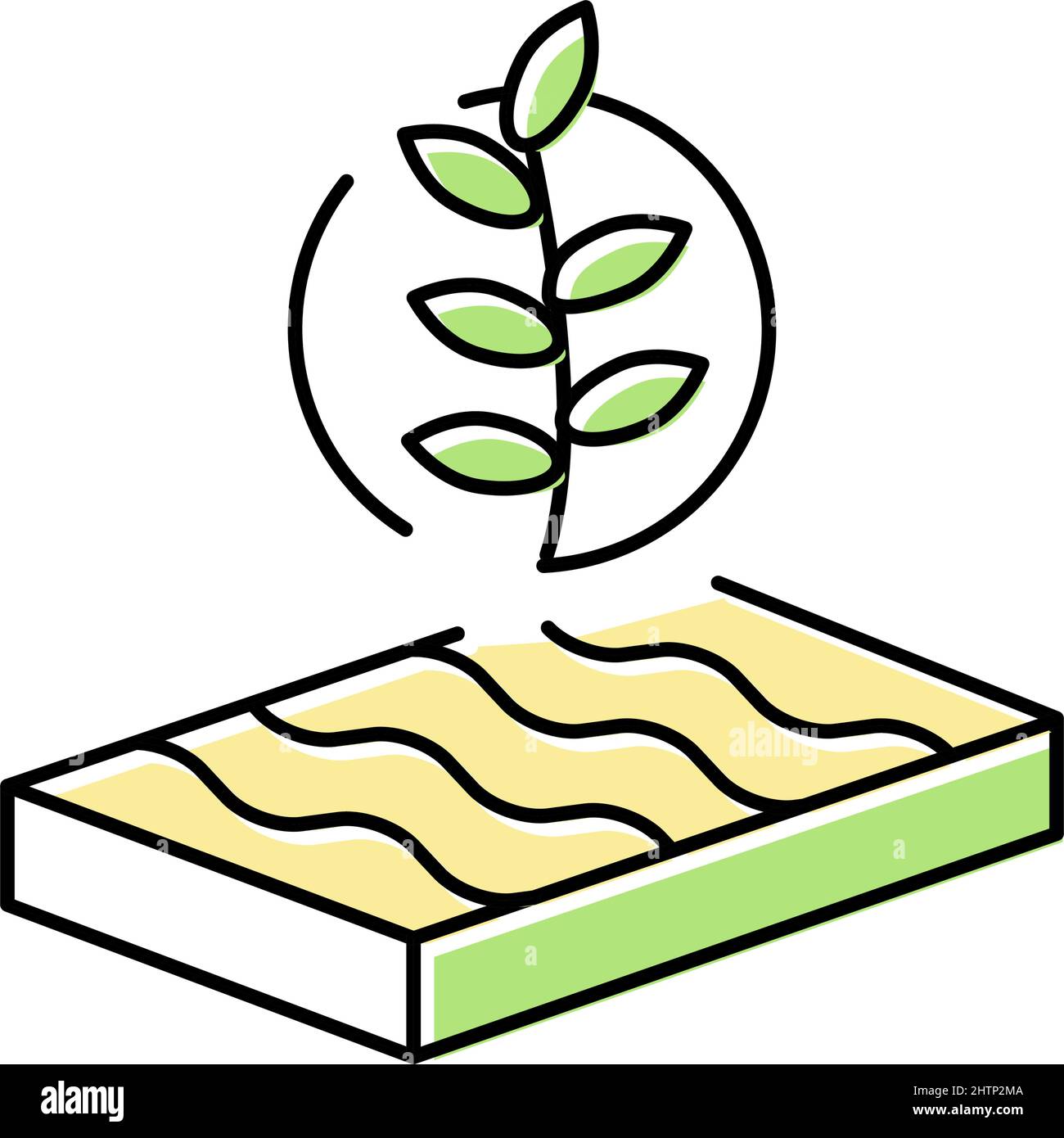 environmental friendly mineral wool color icon vector illustration ...