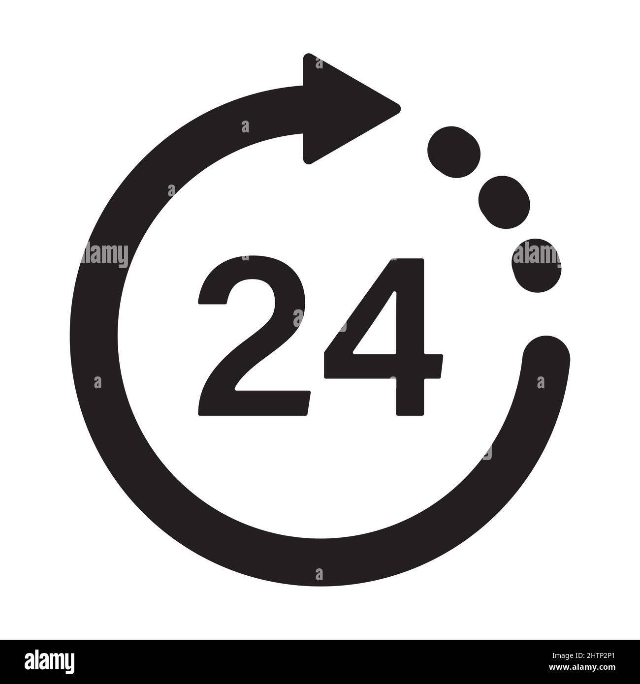 Open 24, twenty four hour icon vector for graphic design, logo, web ...