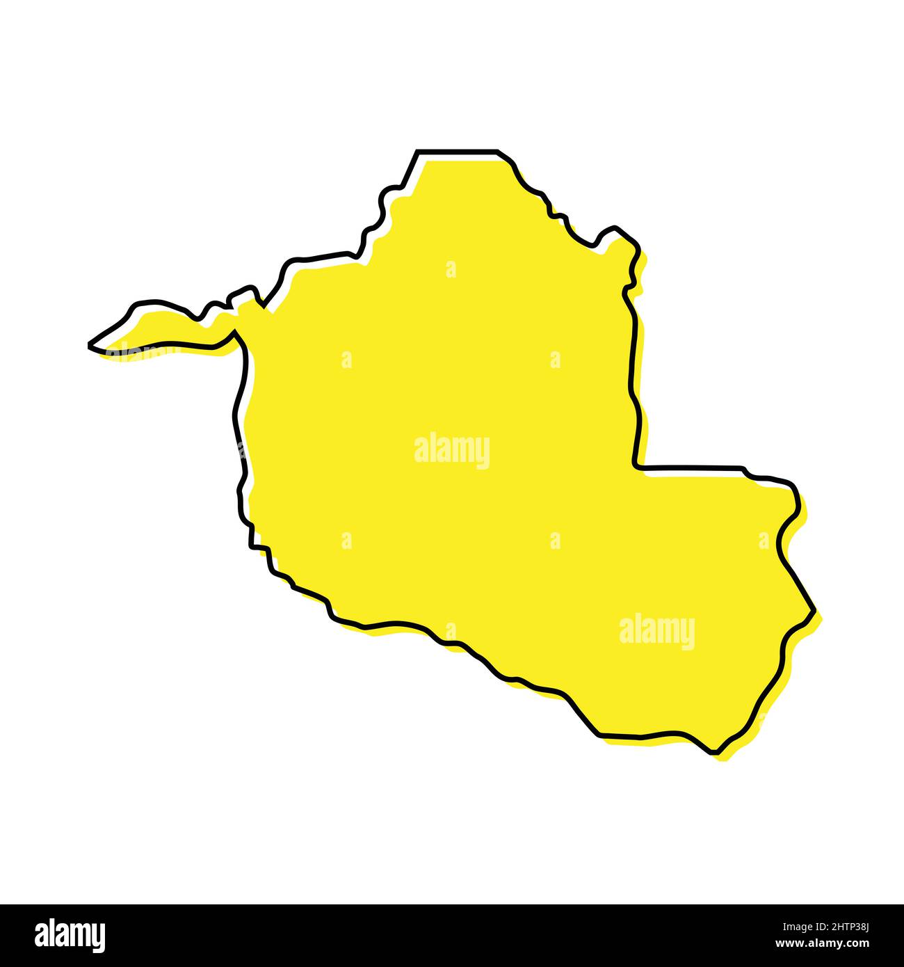 Simple outline map of Rondonia is a state of Brazil. Stylized minimal line design Stock Vector ...