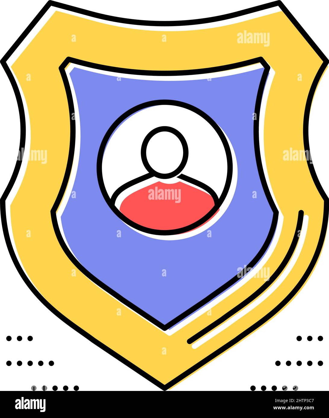 human protection shield color icon vector illustration Stock Vector ...