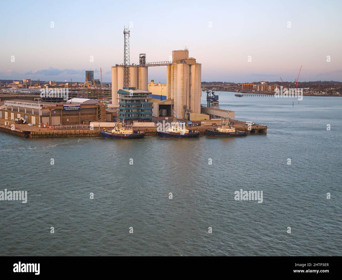 Coastal docking facilities example Stock Photo - Alamy