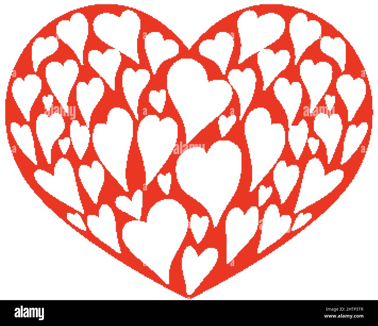 Heart shape made of small hearts illustration Stock Vector Image & Art ...
