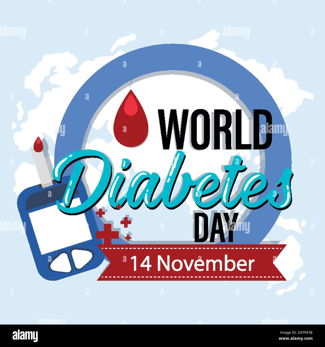 World diabetes day poster design illustration Stock Vector Image & Art ...