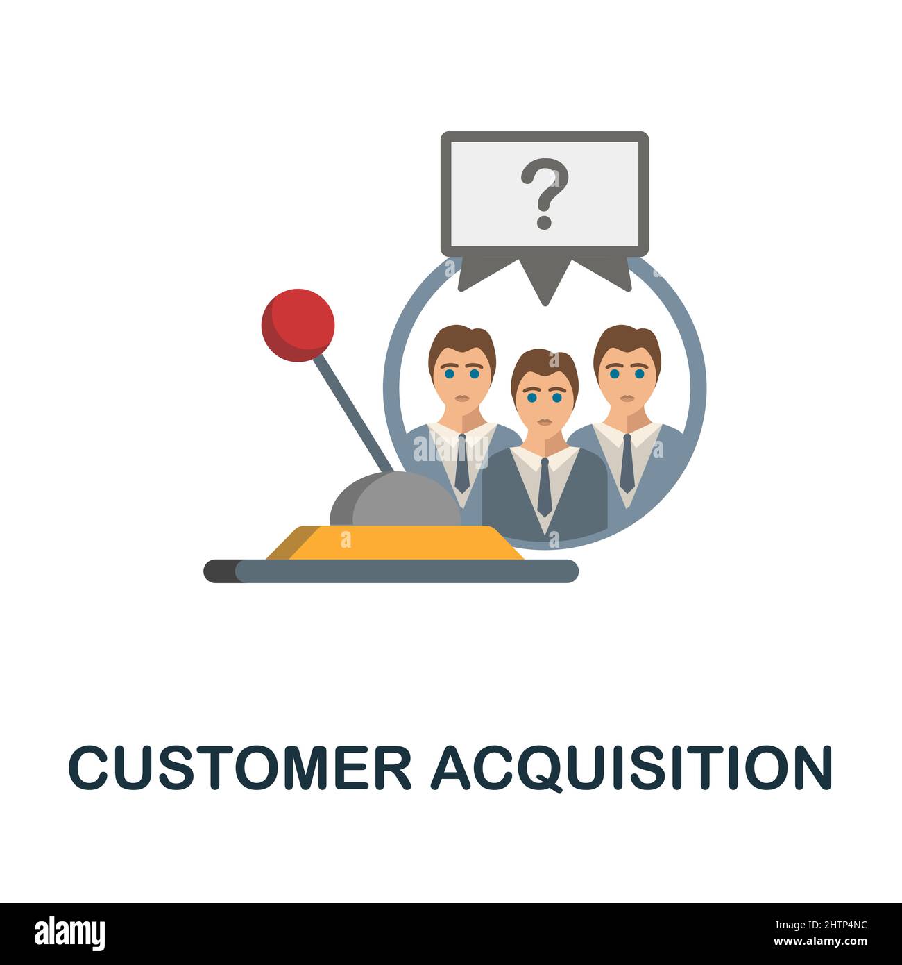 Customer Acquisition flat icon. Colored element sign from growth ... Customer Acquisition flat icon. Colored element sign from growth ...