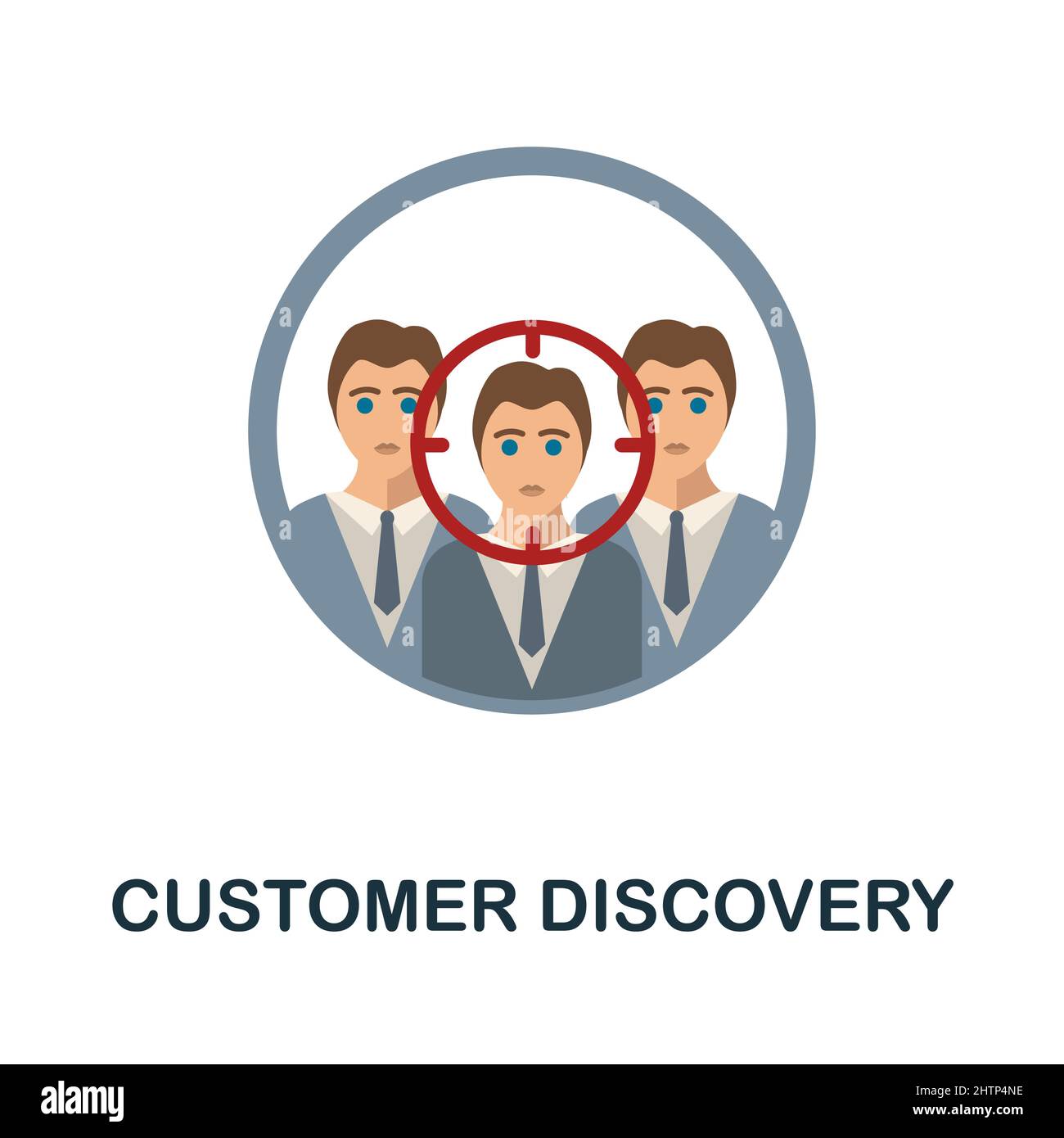 Customer Discovery flat icon. Colored element sign from growth ...