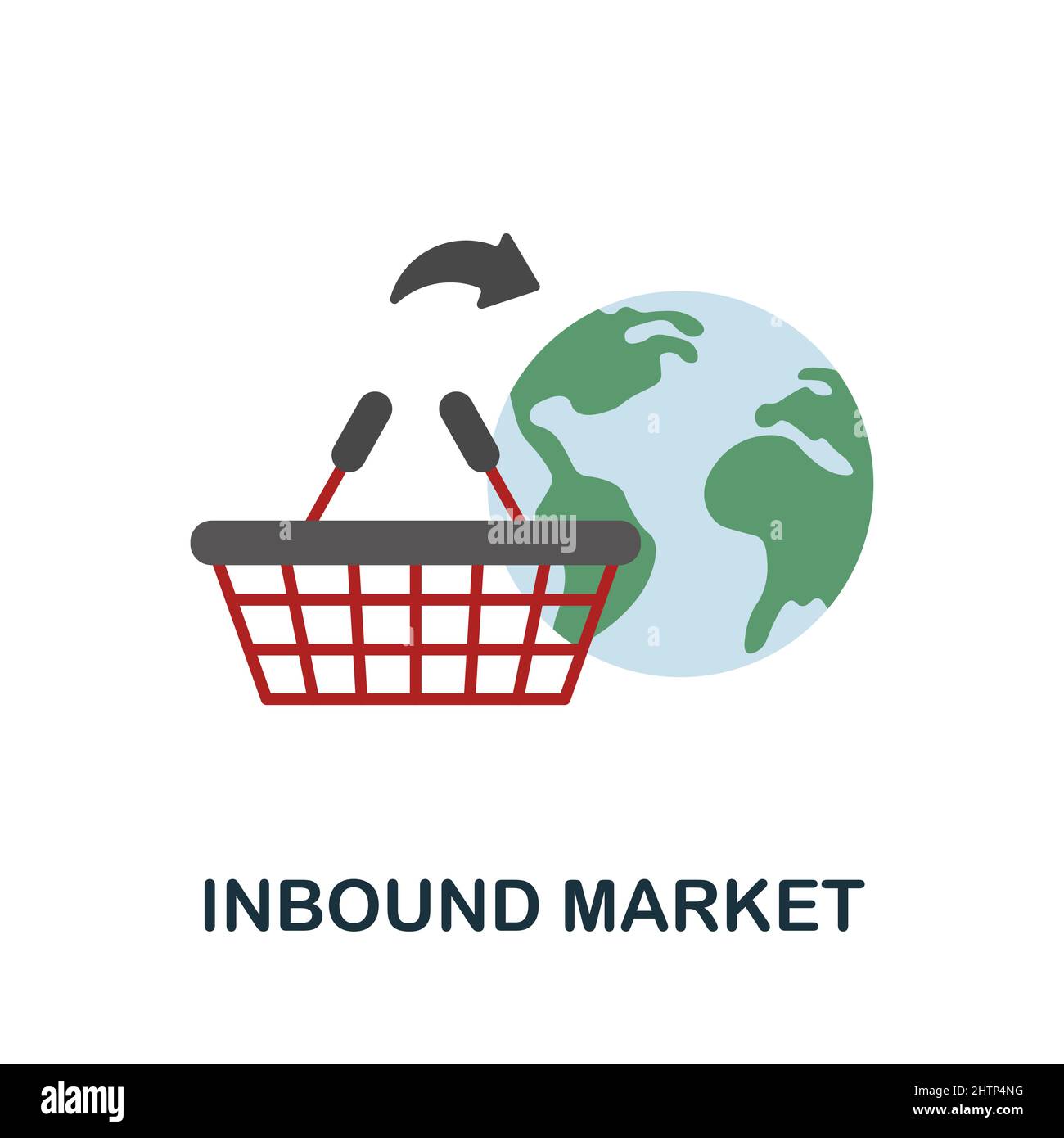 Inbound Market flat icon. Colored element sign from growth acceleration ...
