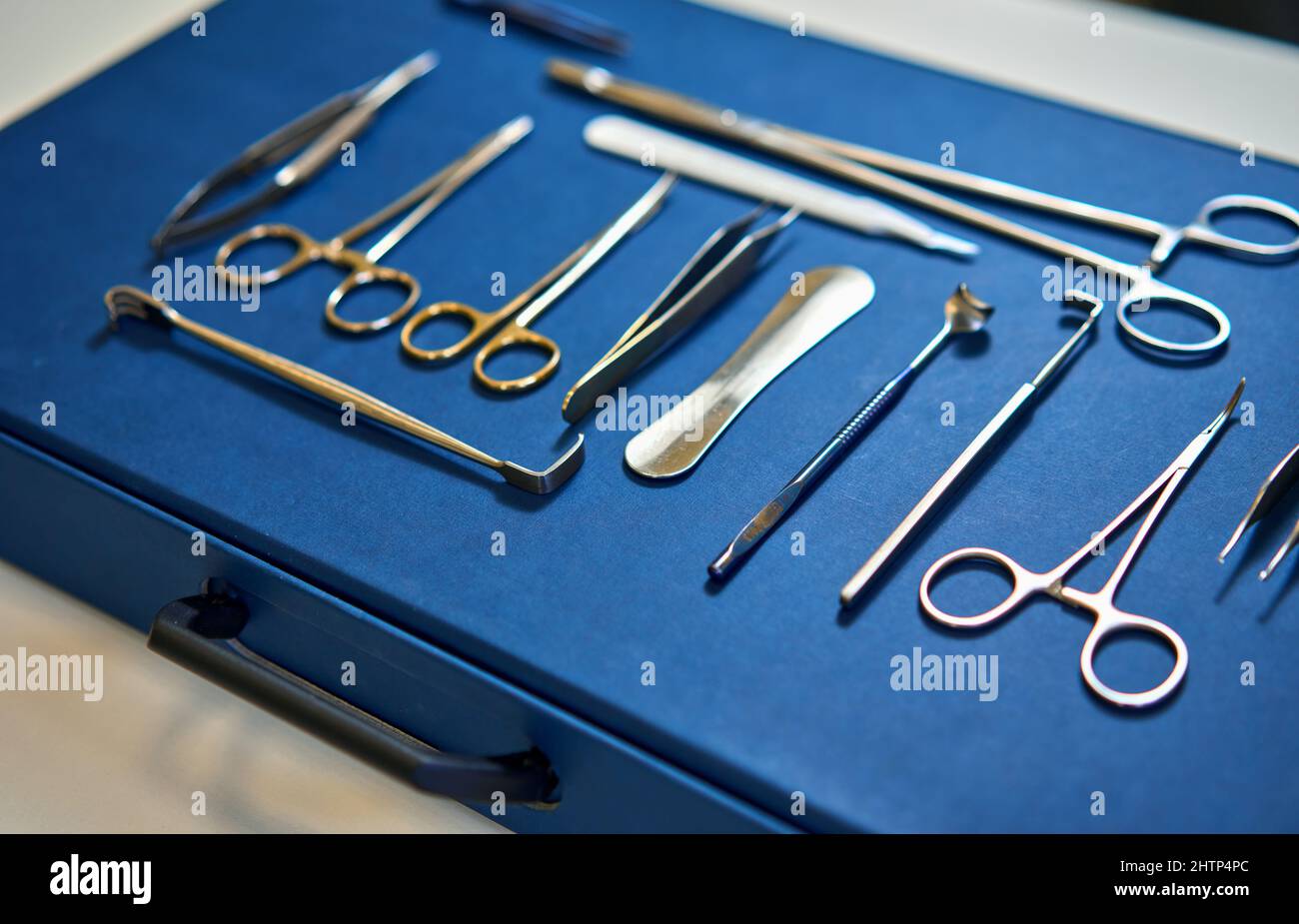 surgical instruments are laid out on the table Stock Photo - Alamy