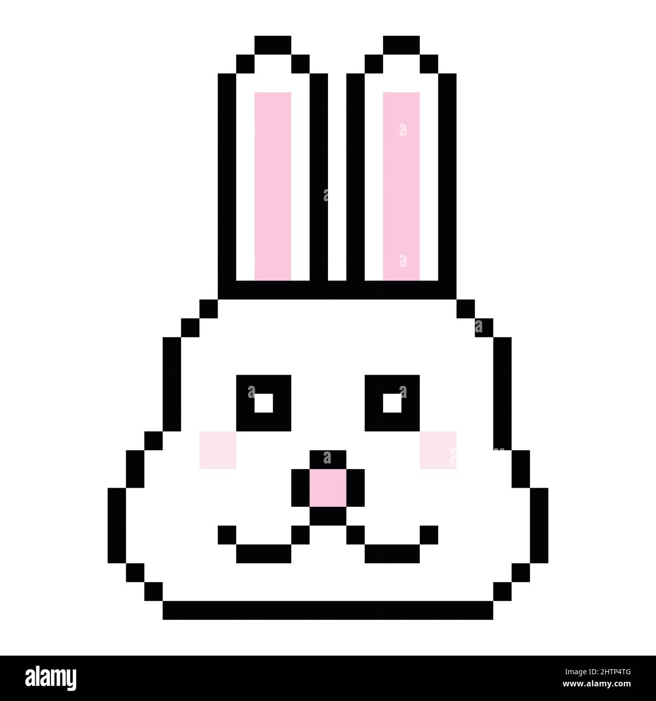 rabbit pixel art illustration. rabbit image or clip art Stock Photo - Alamy