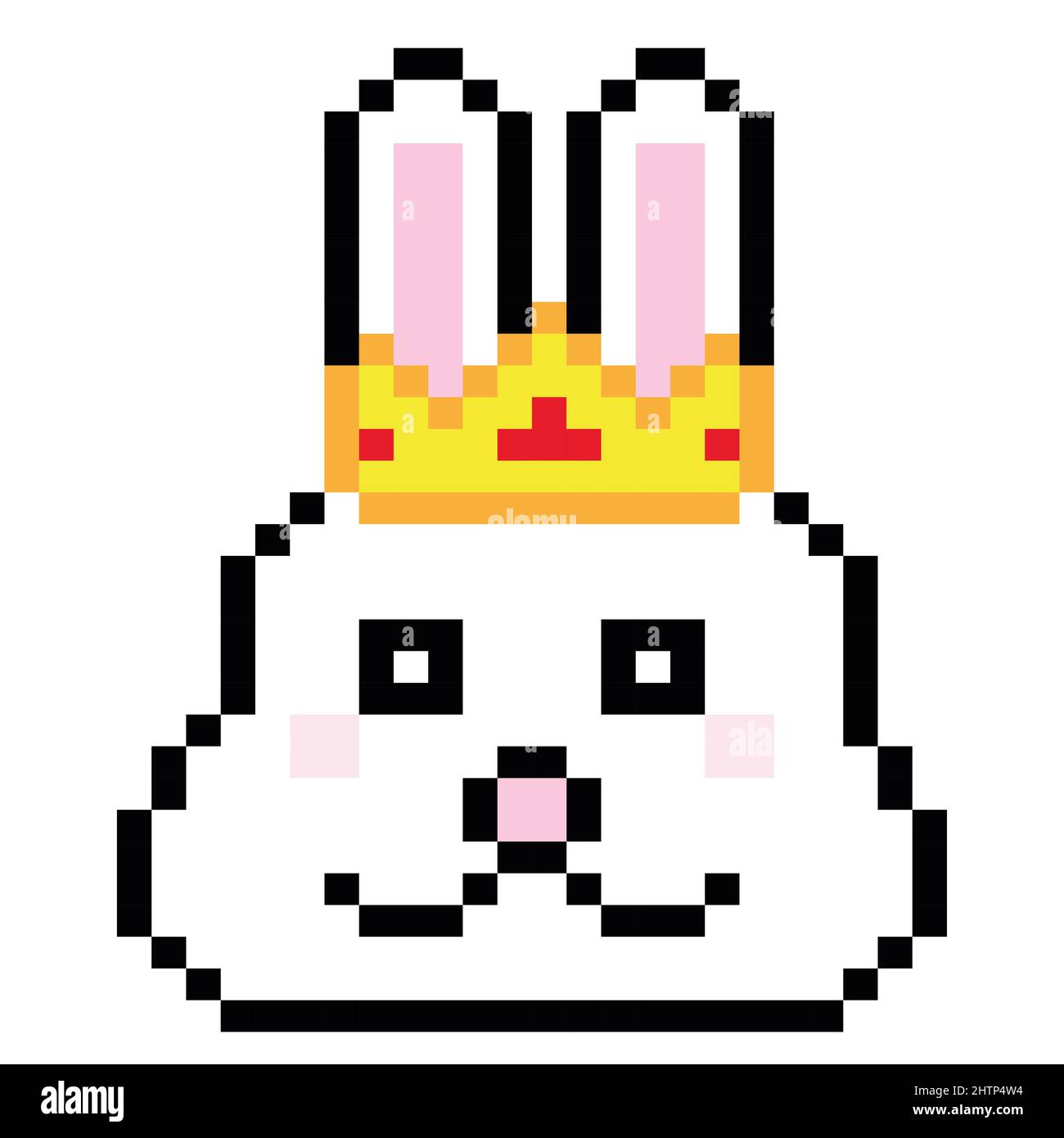 rabbit pixel art illustration. rabbit image or clip art Stock Photo - Alamy