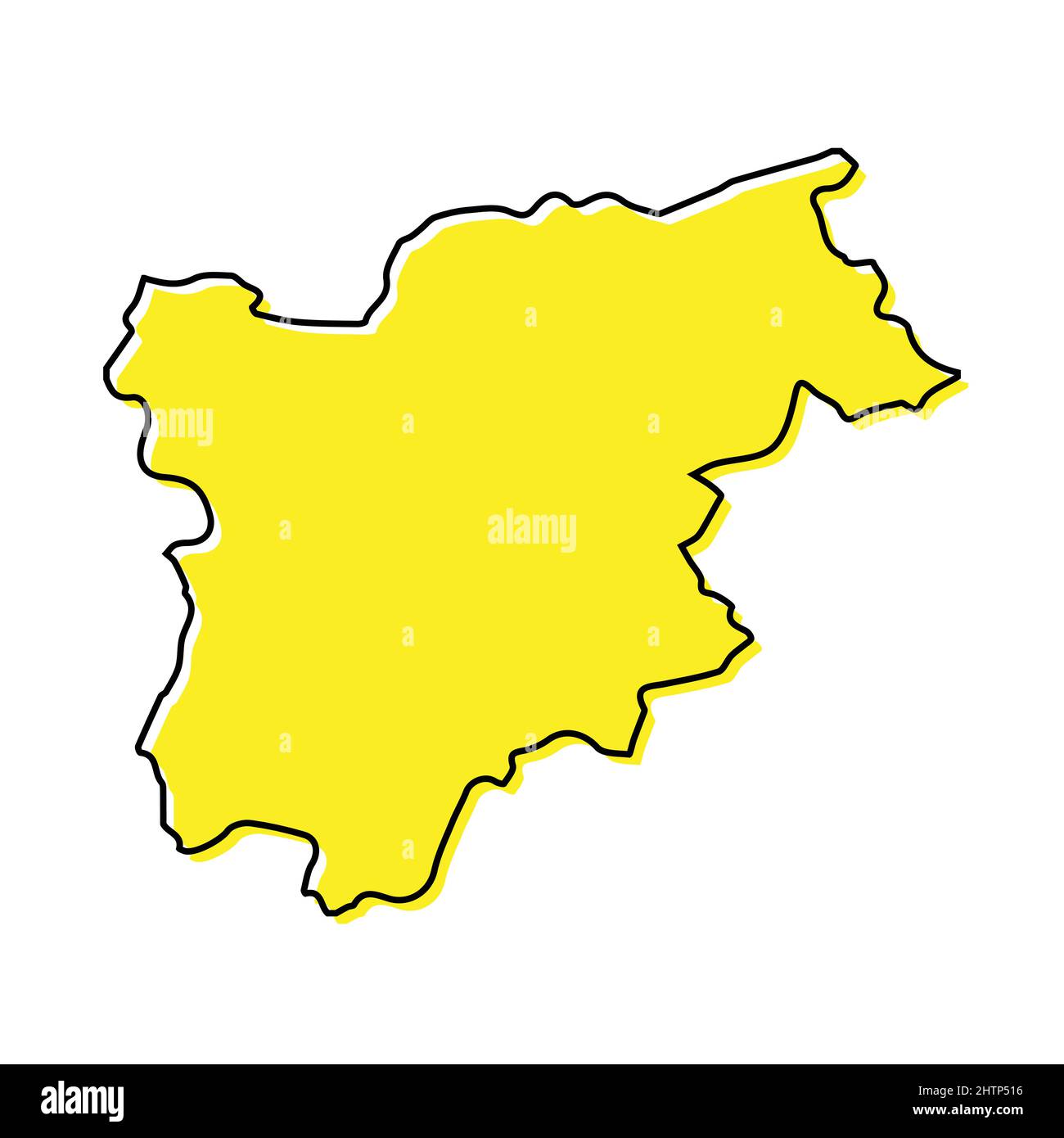 Simple outline map of Trentino-South Tyrol is a region of Italy ...