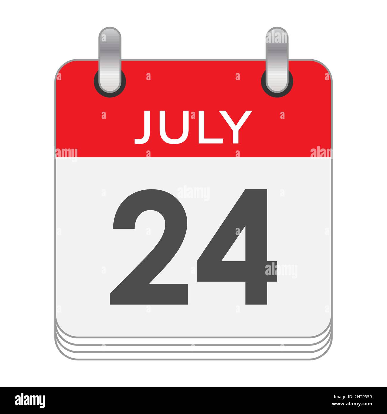 24 july calendar icon hi-res stock photography and images - Alamy