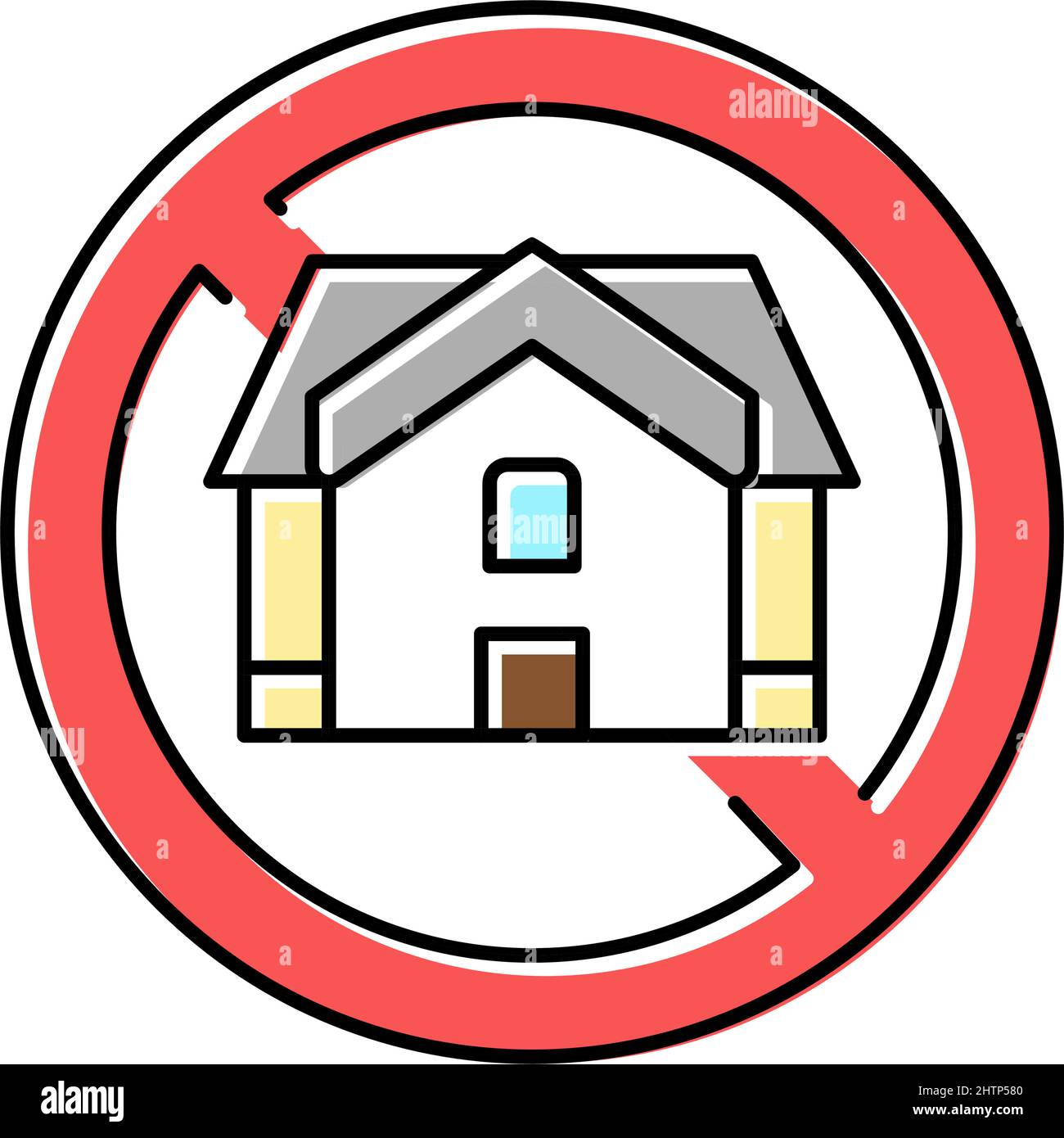 homeless poverty problem color icon vector illustration Stock Vector ...