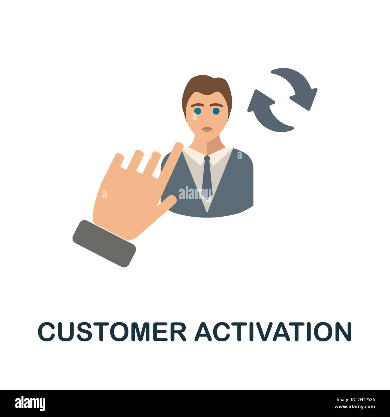 Customer Activation flat icon. Colored element sign from growth ...