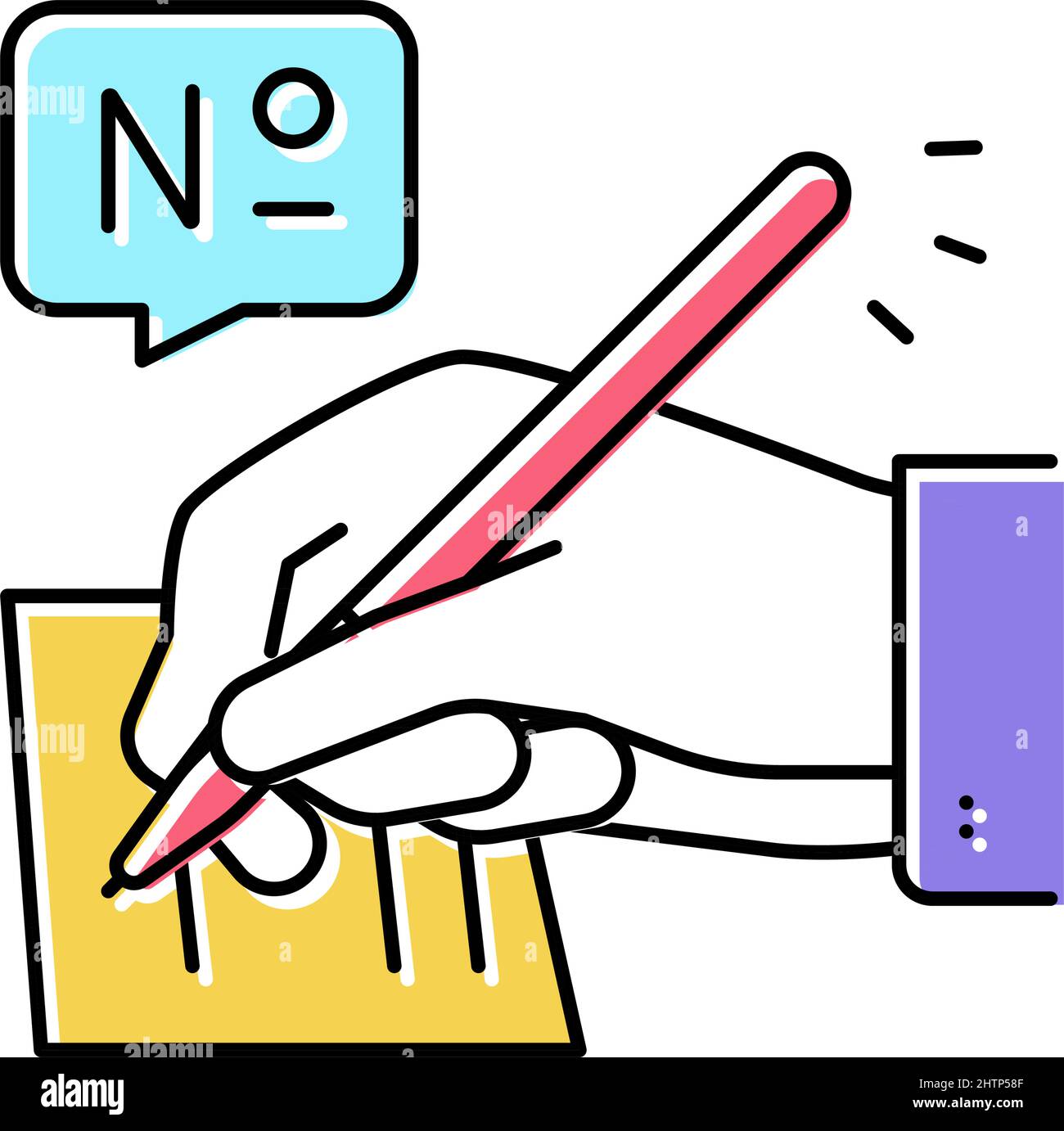 filling lotto card color icon vector illustration Stock Vector Image ...