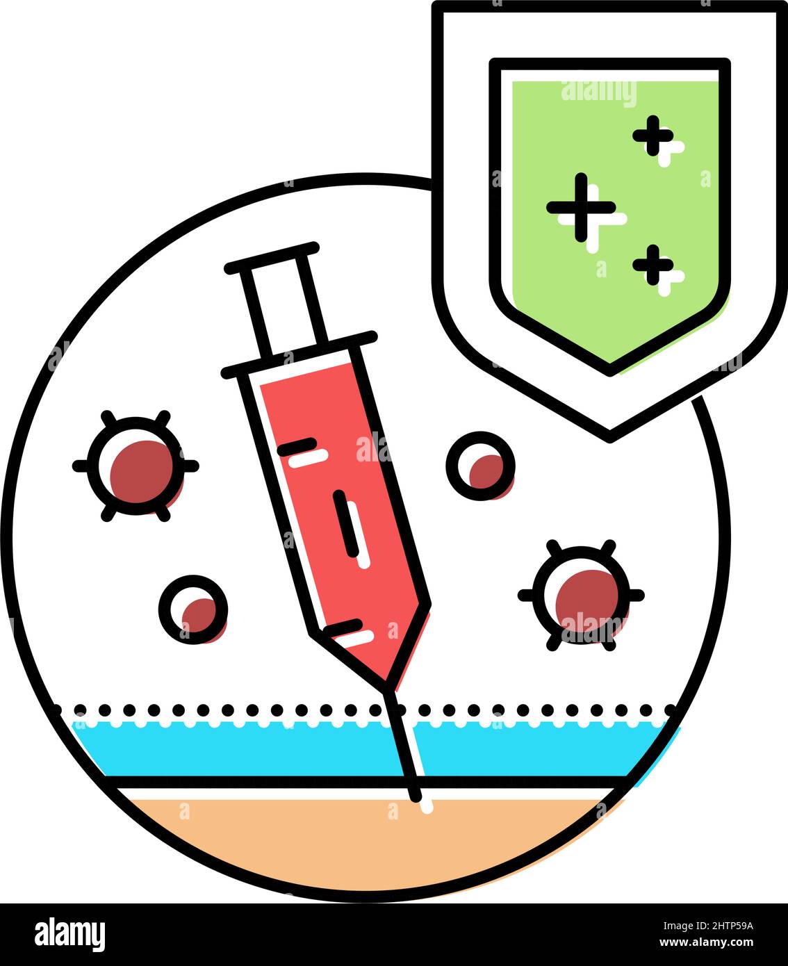 active immunity color icon vector illustration Stock Vector Image & Art ...