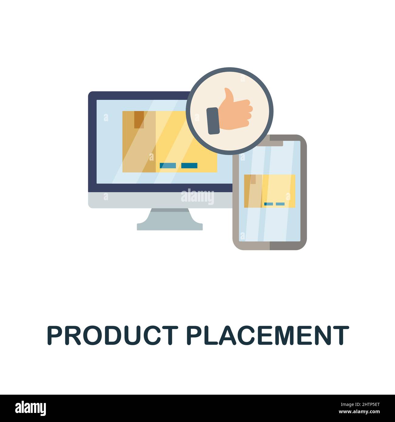 Product Placement flat icon. Colored element sign from market ...
