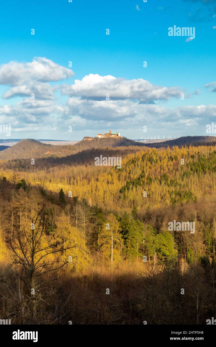 Spring walk through the south-west of the Thuringian Forest with a view ...