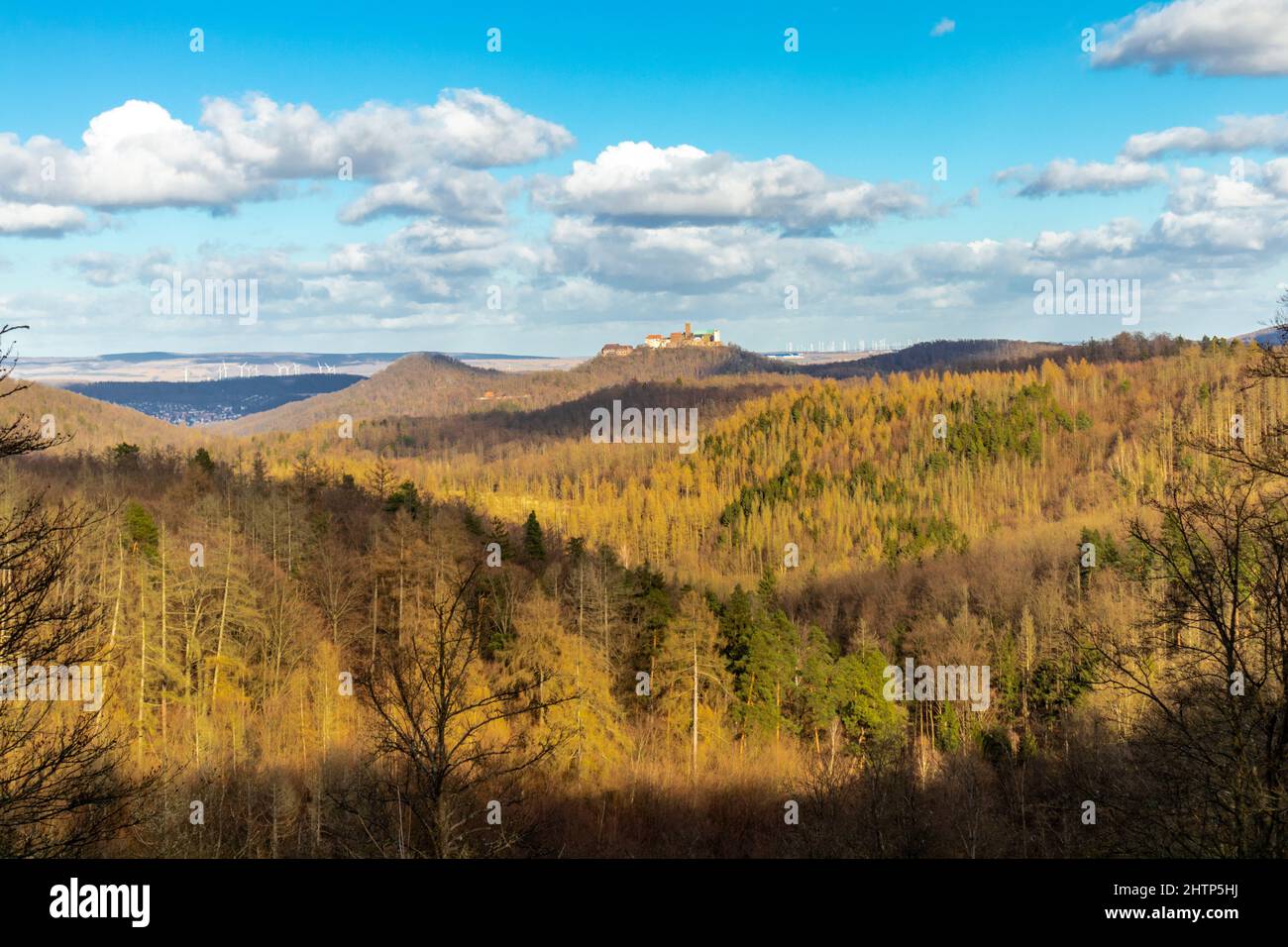 Spring walk through the south-west of the Thuringian Forest with a view ...
