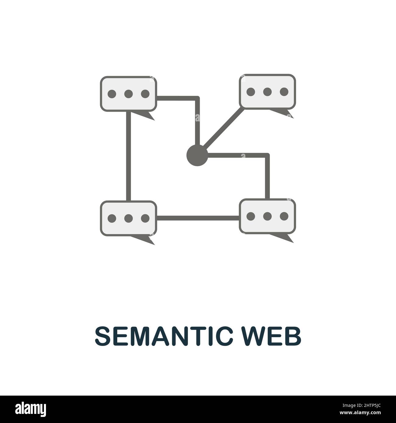 Semantic Web flat icon. Colored element sign from market integration ...