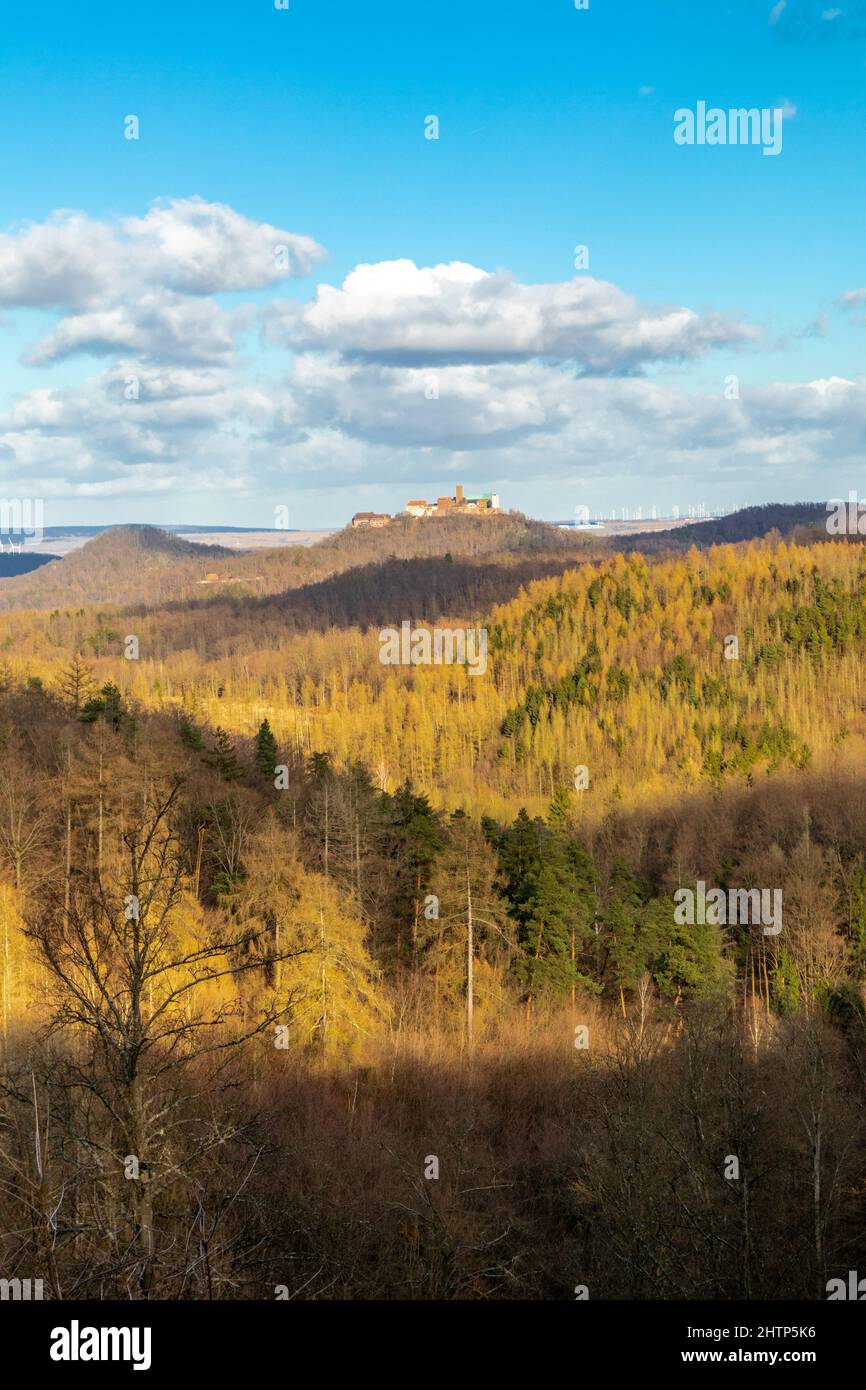 Spring walk through the south-west of the Thuringian Forest with a view ...