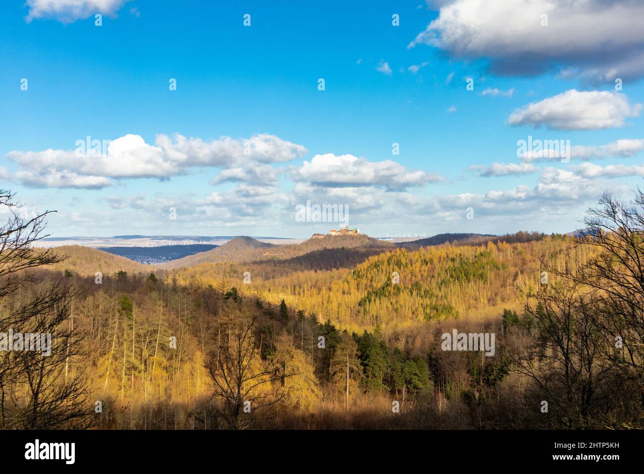 Spring walk through the south-west of the Thuringian Forest with a view ...