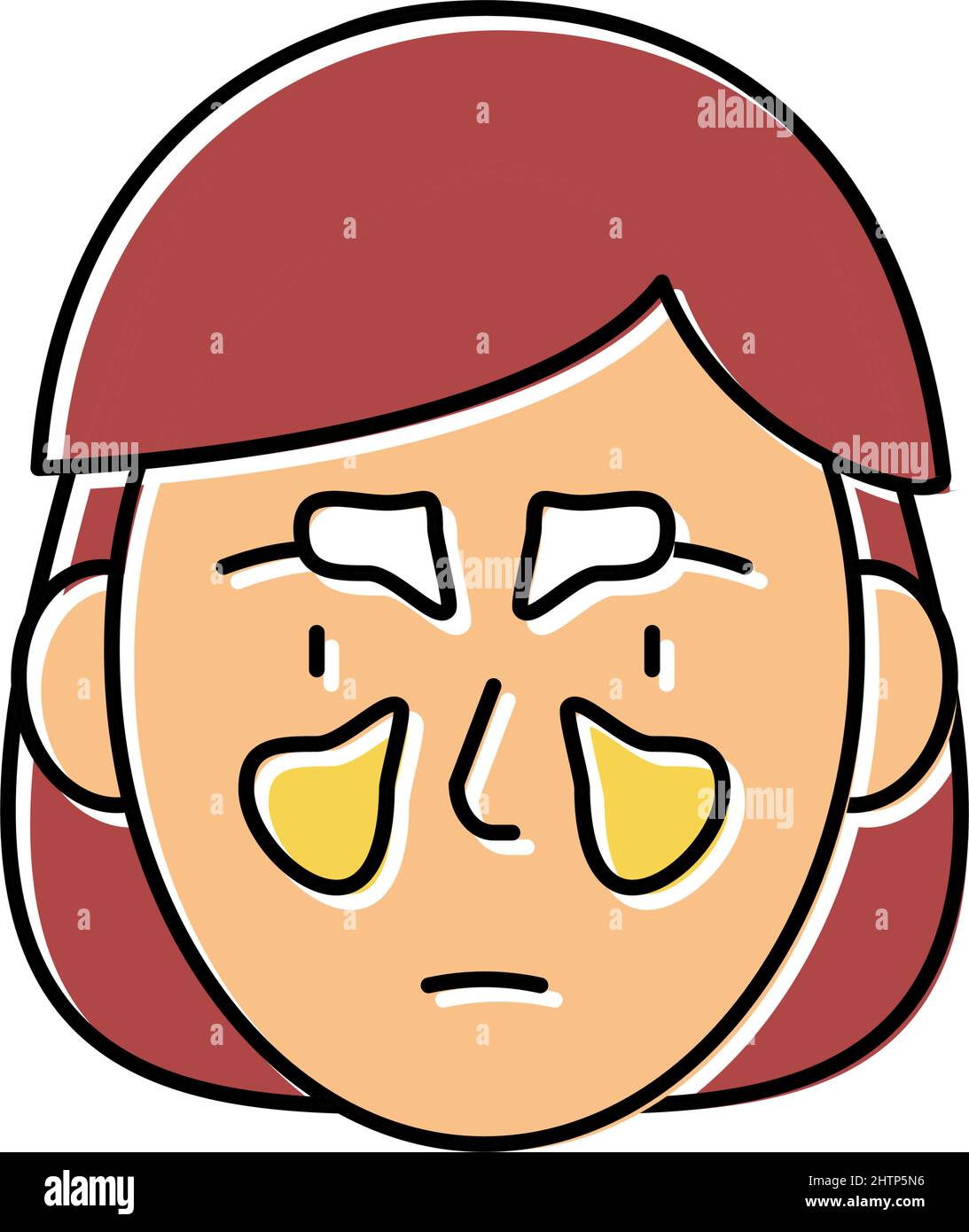 sinus problems color icon vector illustration Stock Vector Image & Art ...