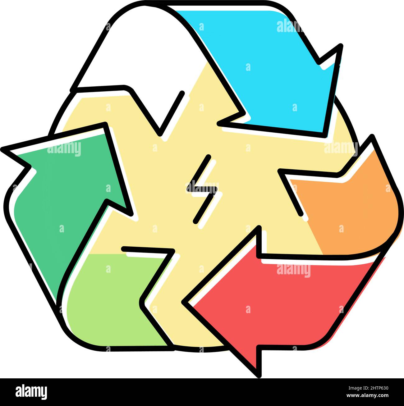 recycling energy saving logo color icon vector illustration Stock ...