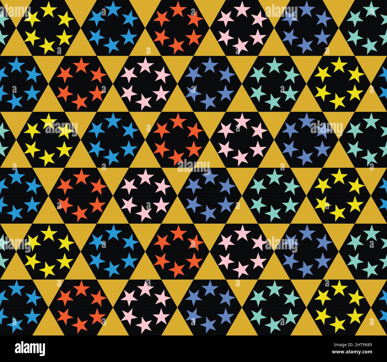 Colorful stars vector pattern on golden star background. Perfect for ...