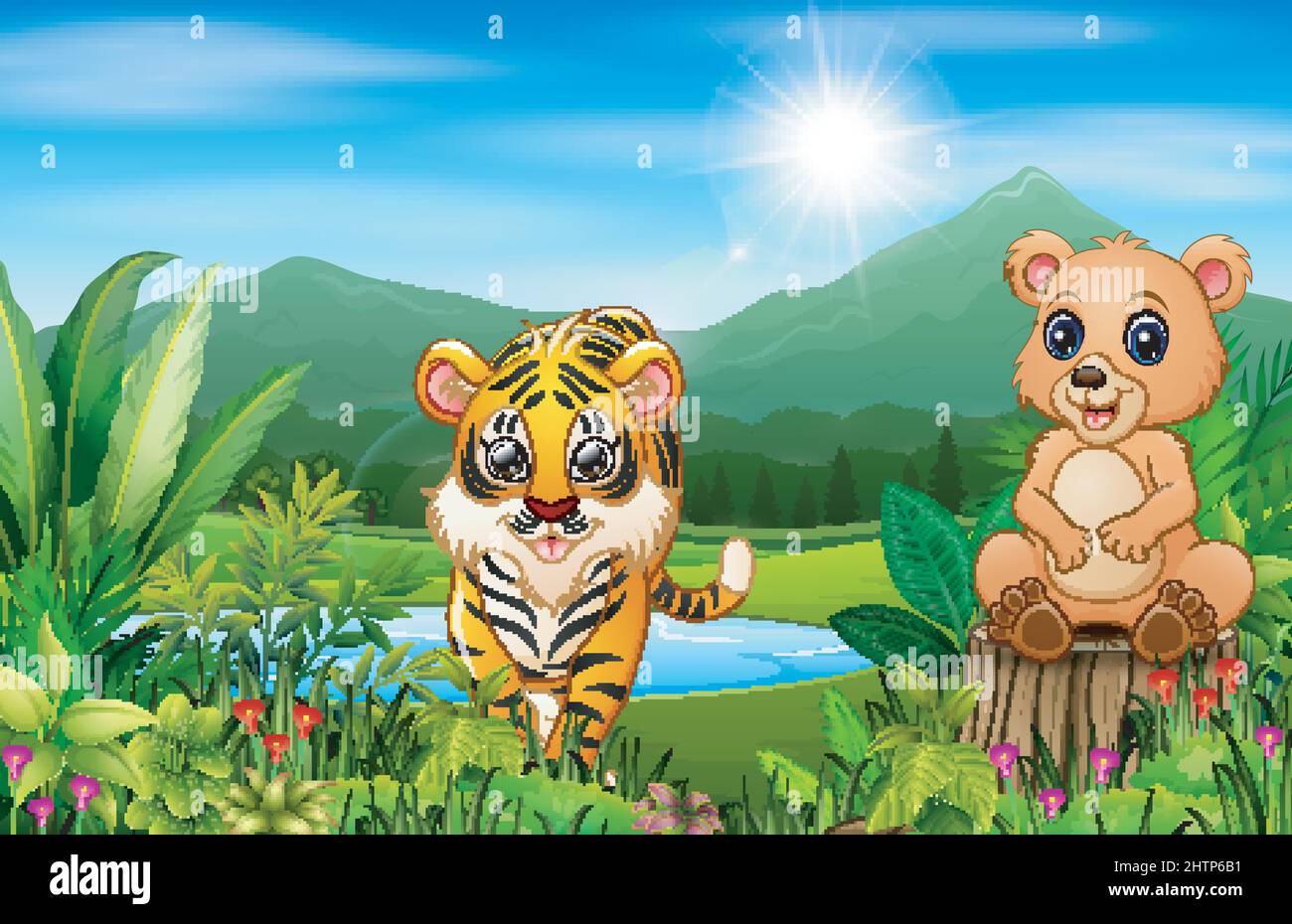 Zoo animal cartoons hi-res stock photography and images - Alamy