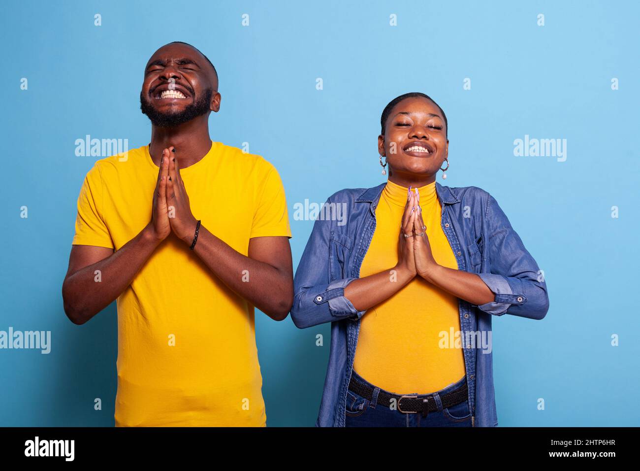 Christian couple praying together hi-res stock photography and images ...