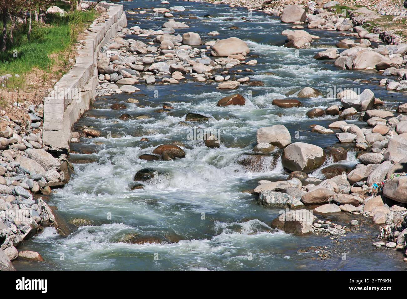 Swat river in the valley of Himalayas, Pakistan Stock Photo - Alamy