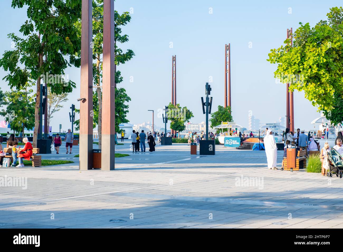 walking paths on the waterfront in Dubai Stock Photo - Alamy