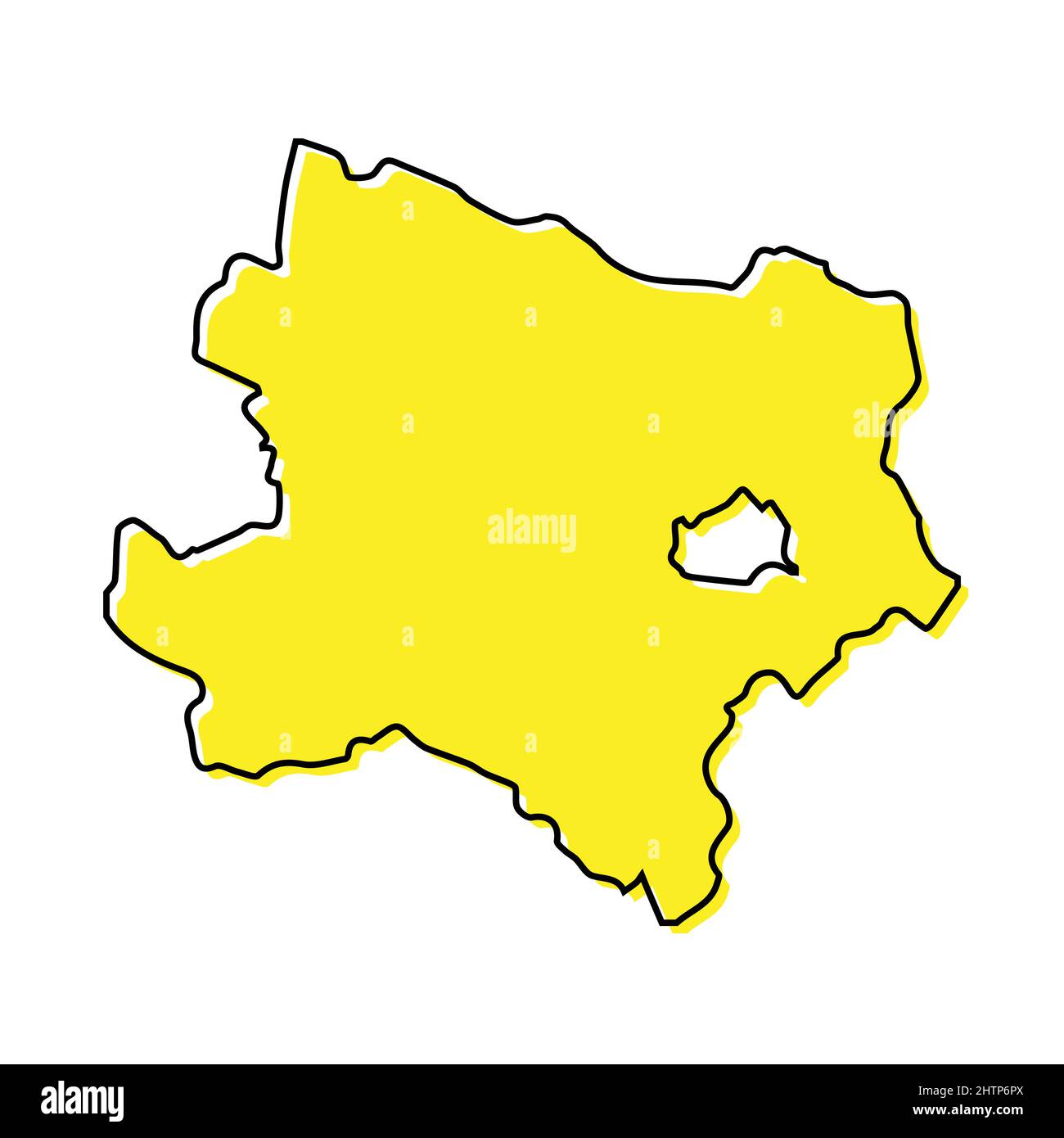Simple outline map of Lower Austria is a state of Austria. Stylized ...
