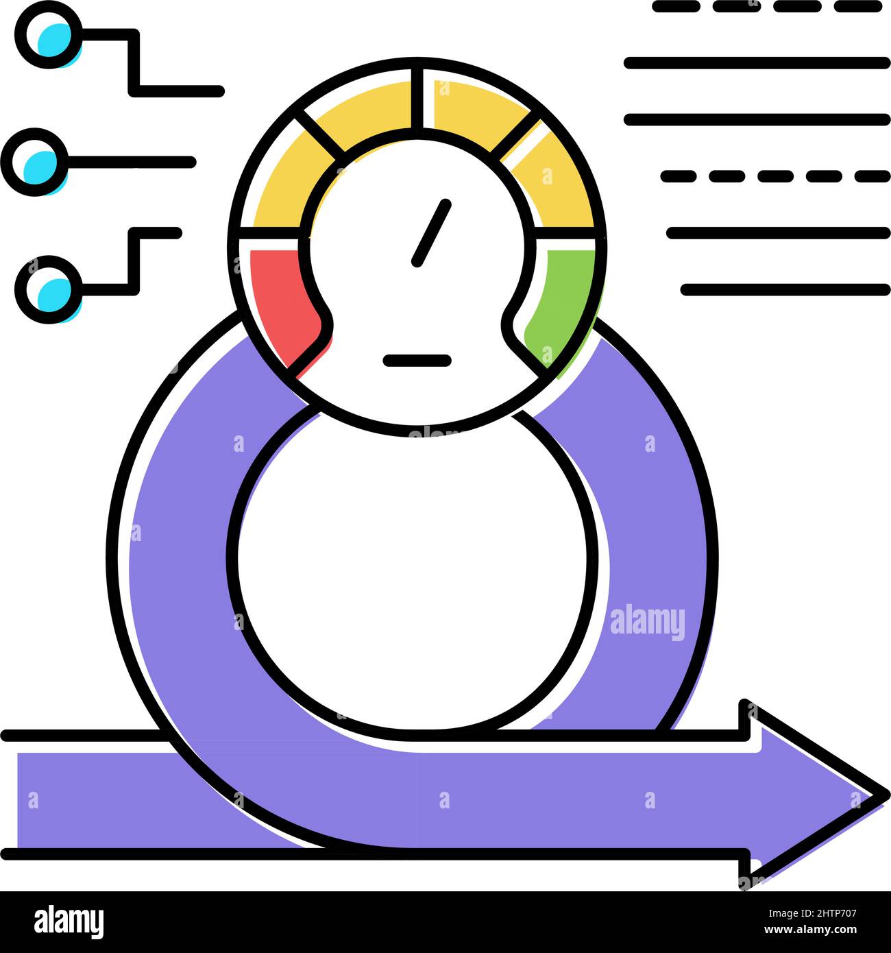 speed achievement task optimization color icon vector illustration ...