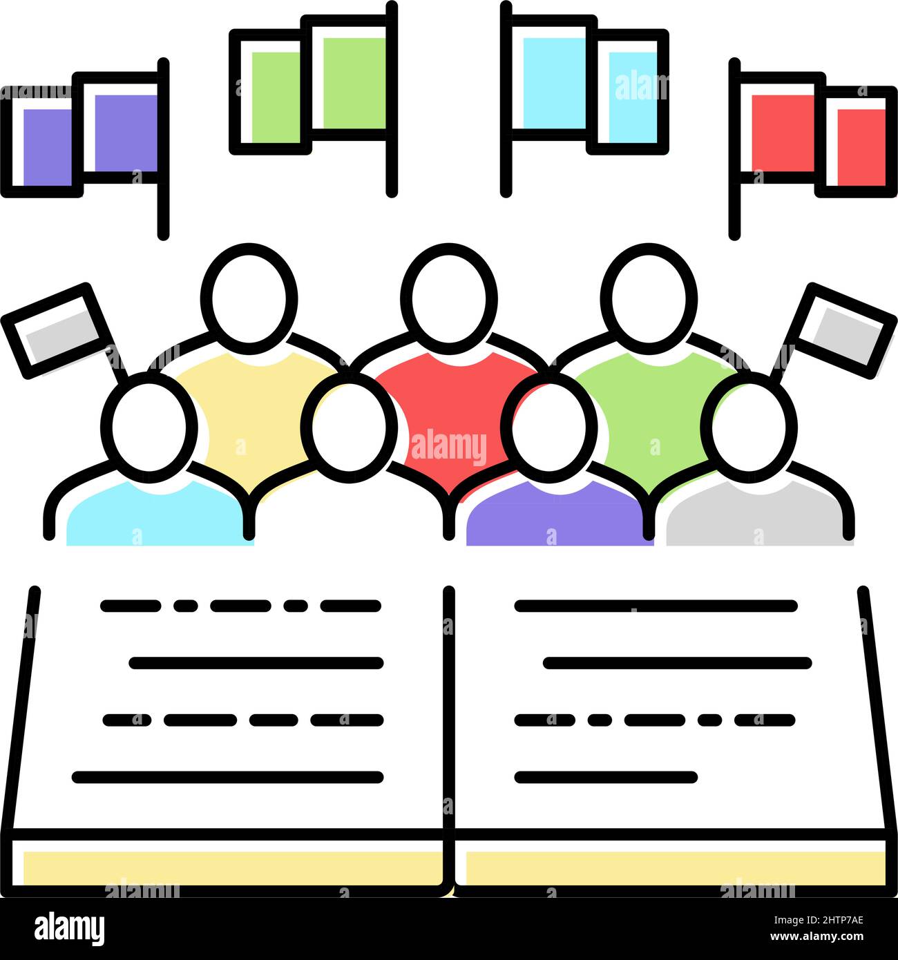 minority rights color icon vector illustration Stock Vector Image & Art ...