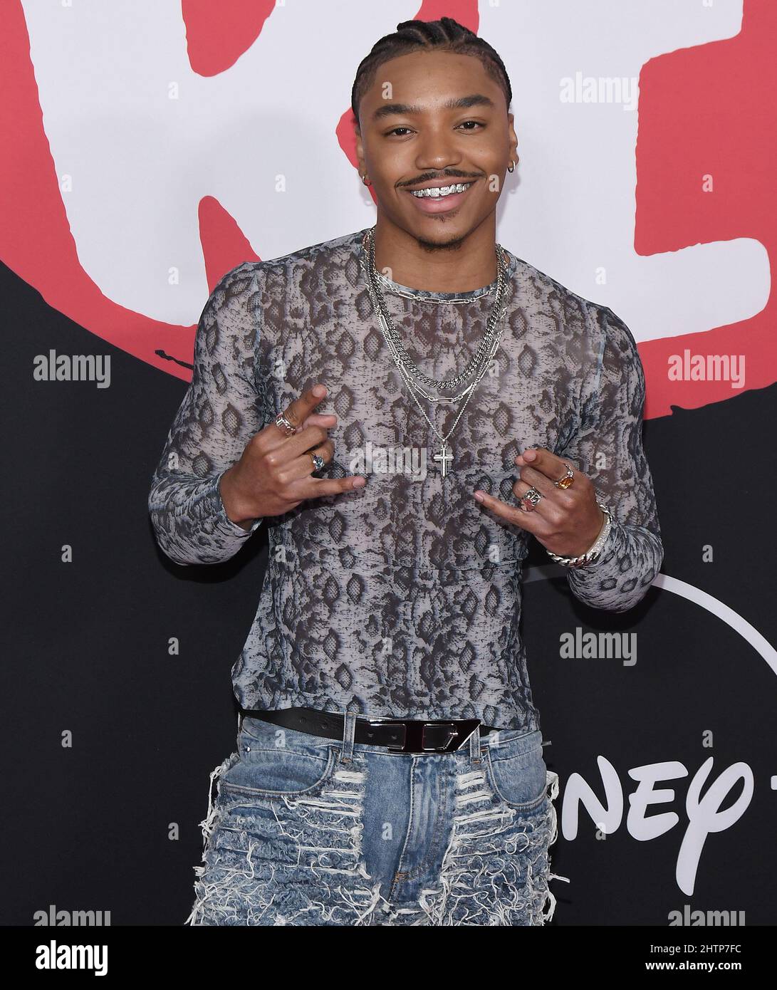 Los Angeles, USA. 01st Mar, 2022. Josh Levi arrives at Disney's TURNING ...