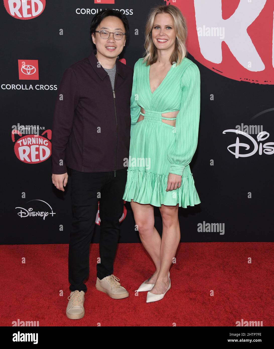 Los Angeles, USA. 01st Mar, 2022. (L-R) Jimmy O. Yang and Bri Kimmel ...