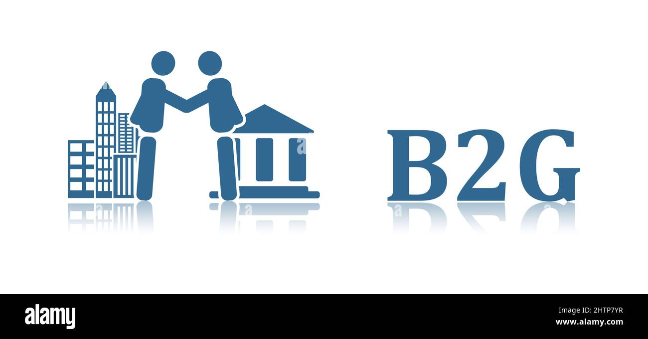 Illustration of a b2g concept Stock Photo - Alamy