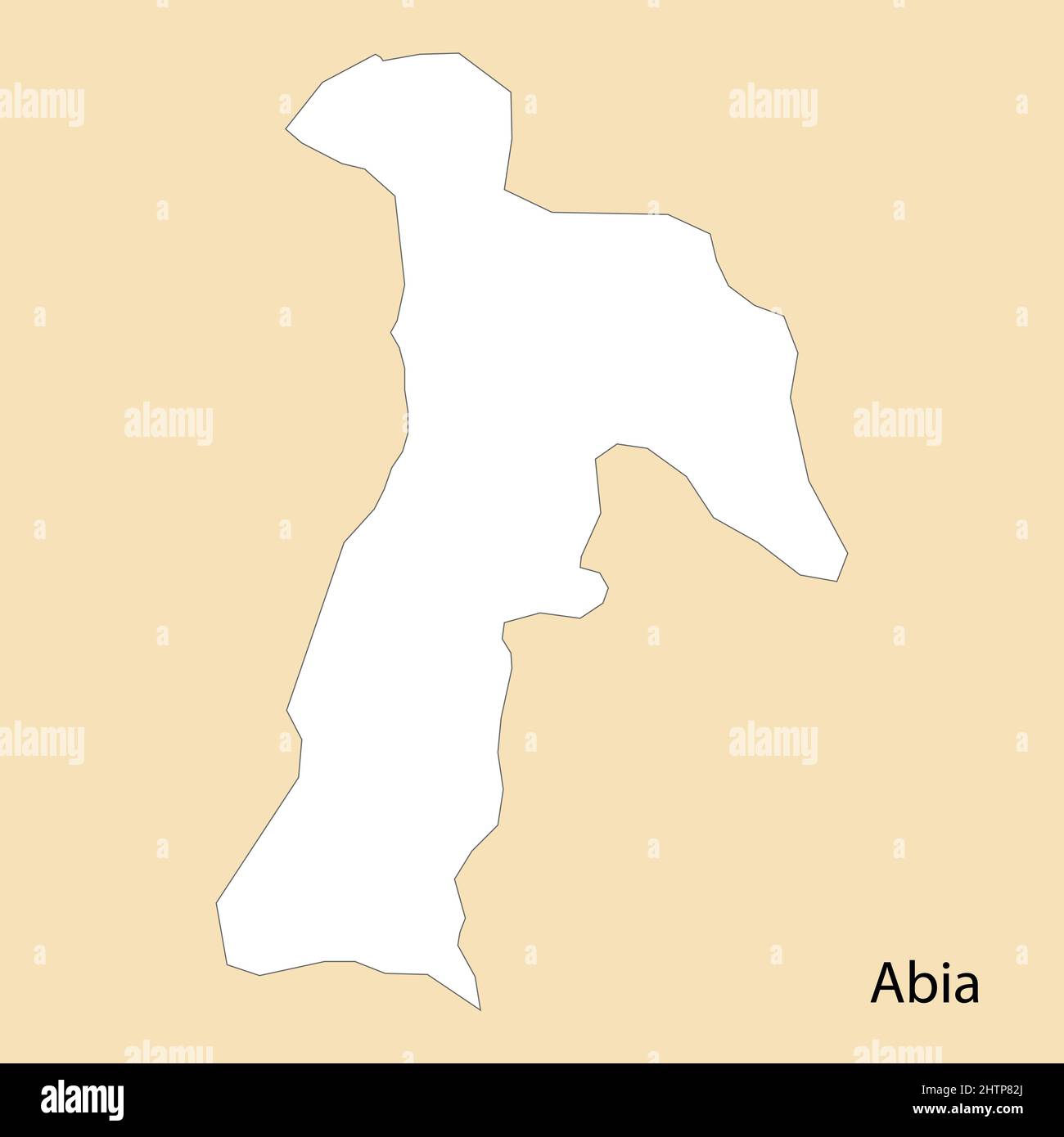 High Quality map of Abia is a region of Nigeria, with borders of the ...